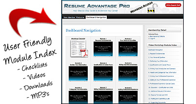 ResumeAdvantagePro.com - The Effective Resume Workshop Program - Products